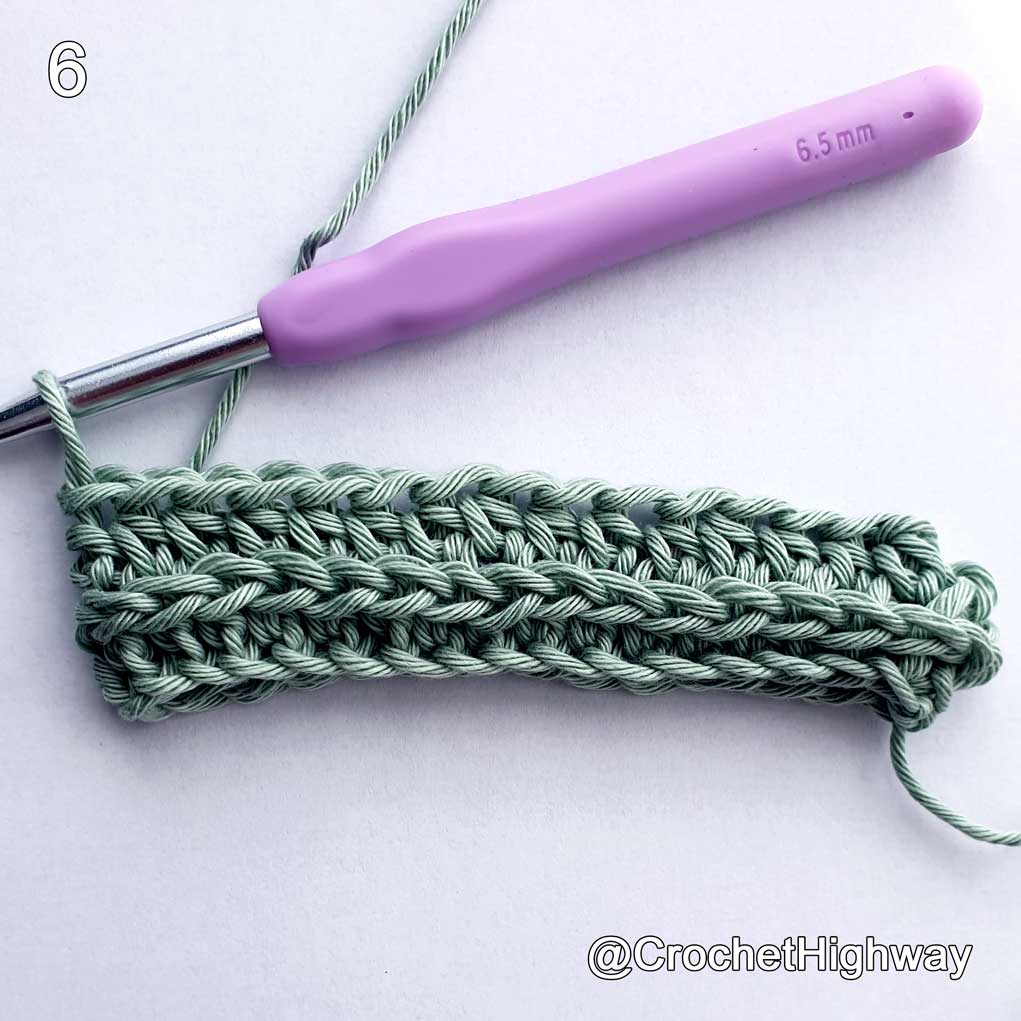 Back third loop of the HDC – CrochetHighway