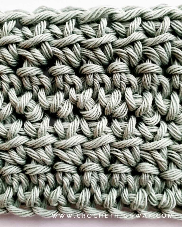 Linked Double Crochet Stitch - CrochetHighway