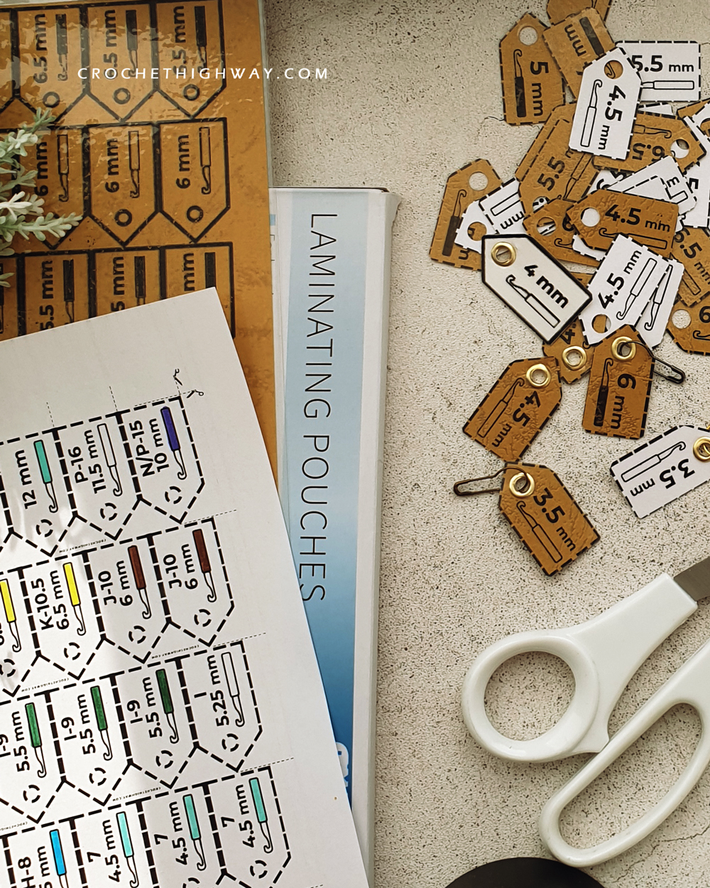 DIY: How to make crochet hook size labels with this free downloadable ...