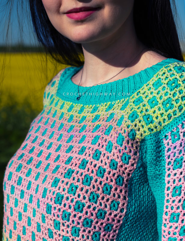 Tic Tac Toe Sweater Lite - CrochetHighway